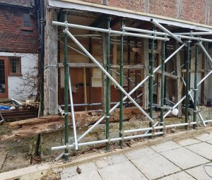 Timber Frame With Brick Panels & Sole Plate Repair Including Lime ...
